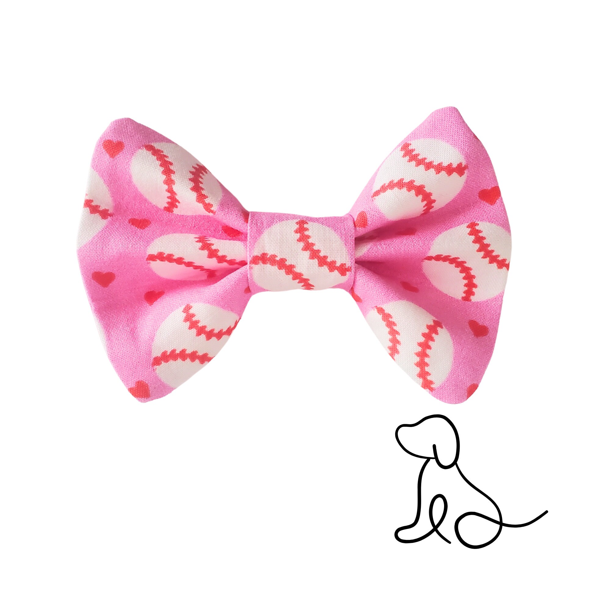 Paws & Pitch: Pink Baseball Collar Ensemble - Etsy