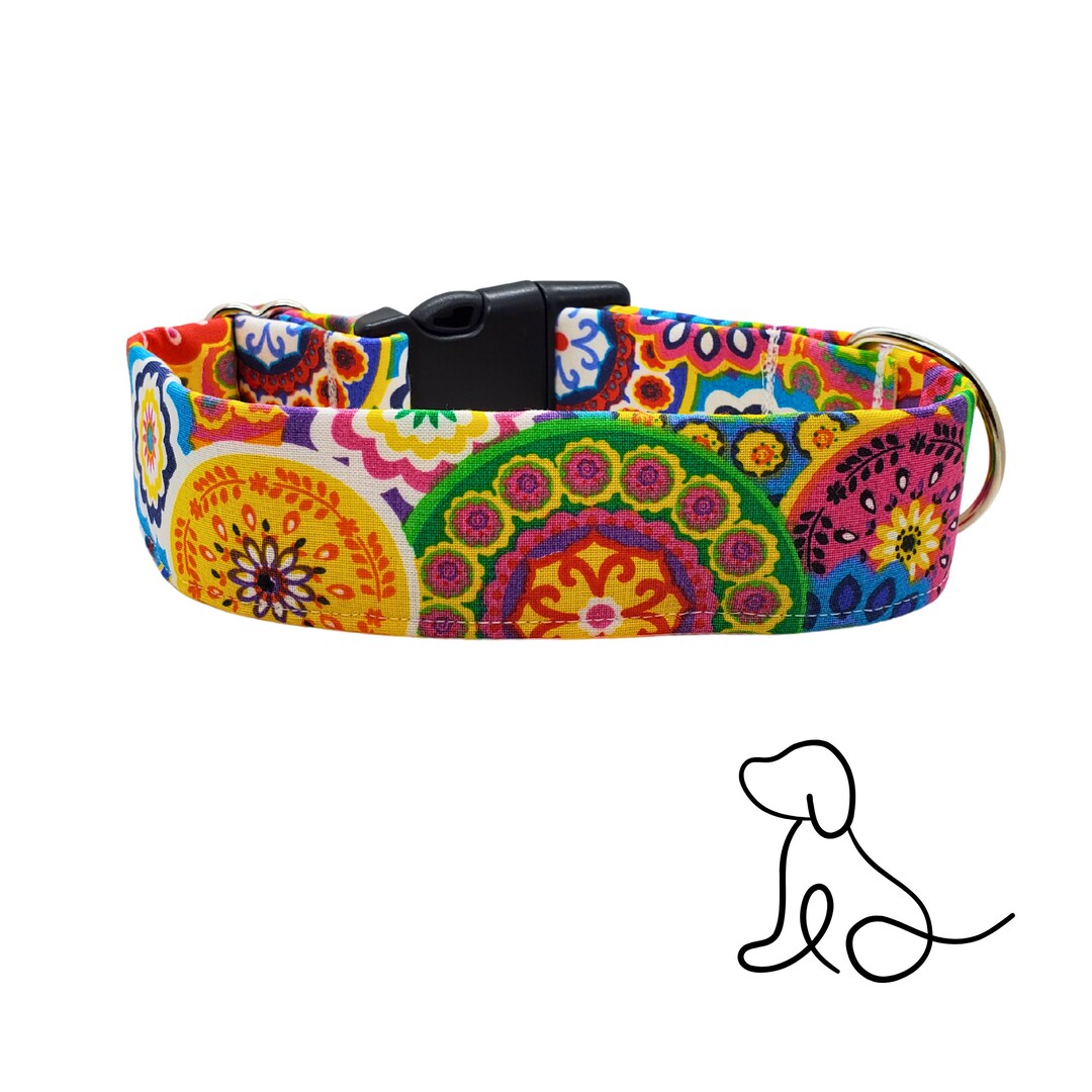 Geometric Circles Dog Collar or Dog Collar Flower - Etsy