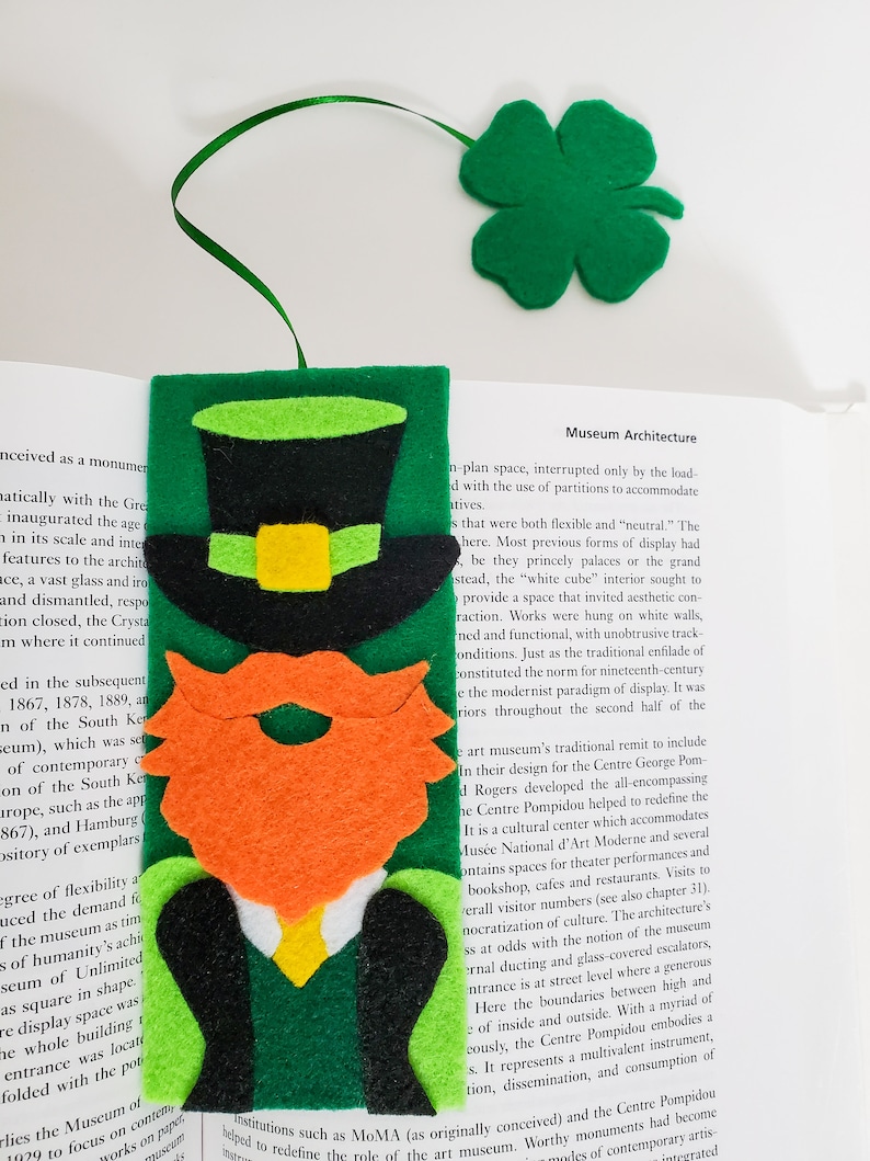St. Patrick's Day Felt Reversible Bookmark - Etsy