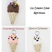 Happy Face Ice Cream Felt Keychains - Etsy