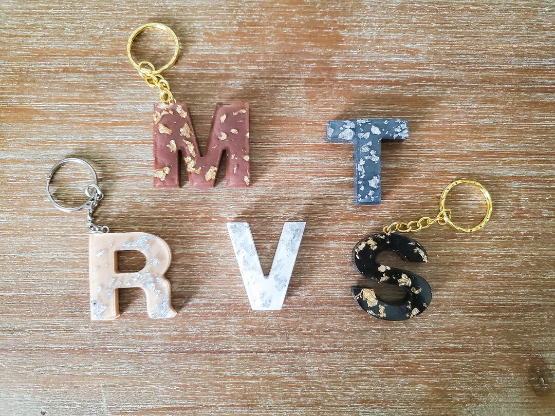 Handmade Resin Letter Keychain - Birthday Gift - Gift for Everyone ...