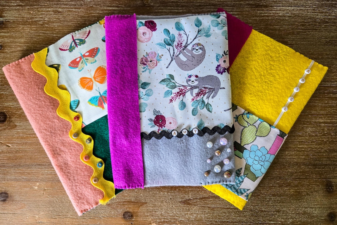 Personalized Fabric Book Covers - Felt Book Covers - Book Accessories ...