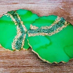 Geode Fault Line Resin Coasters - Large Coasters - Etsy