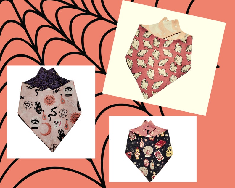 Pink Themed Halloween Reversible Slip on or Snap on Dog - Etsy