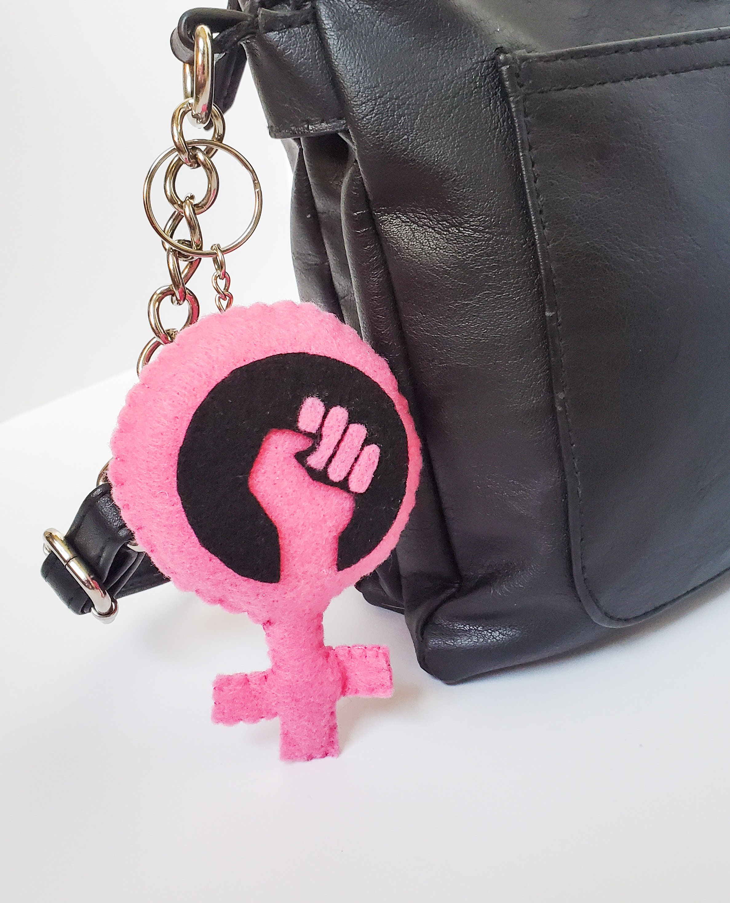 Girl Power Fist Felt Keychain Female Empowerment - Etsy