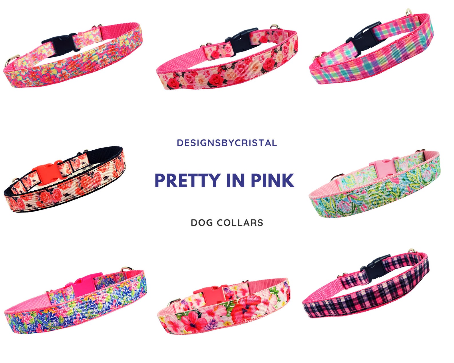 Pretty in Pink Dog Collar Collection – Pink Themed Dog Collars for ...