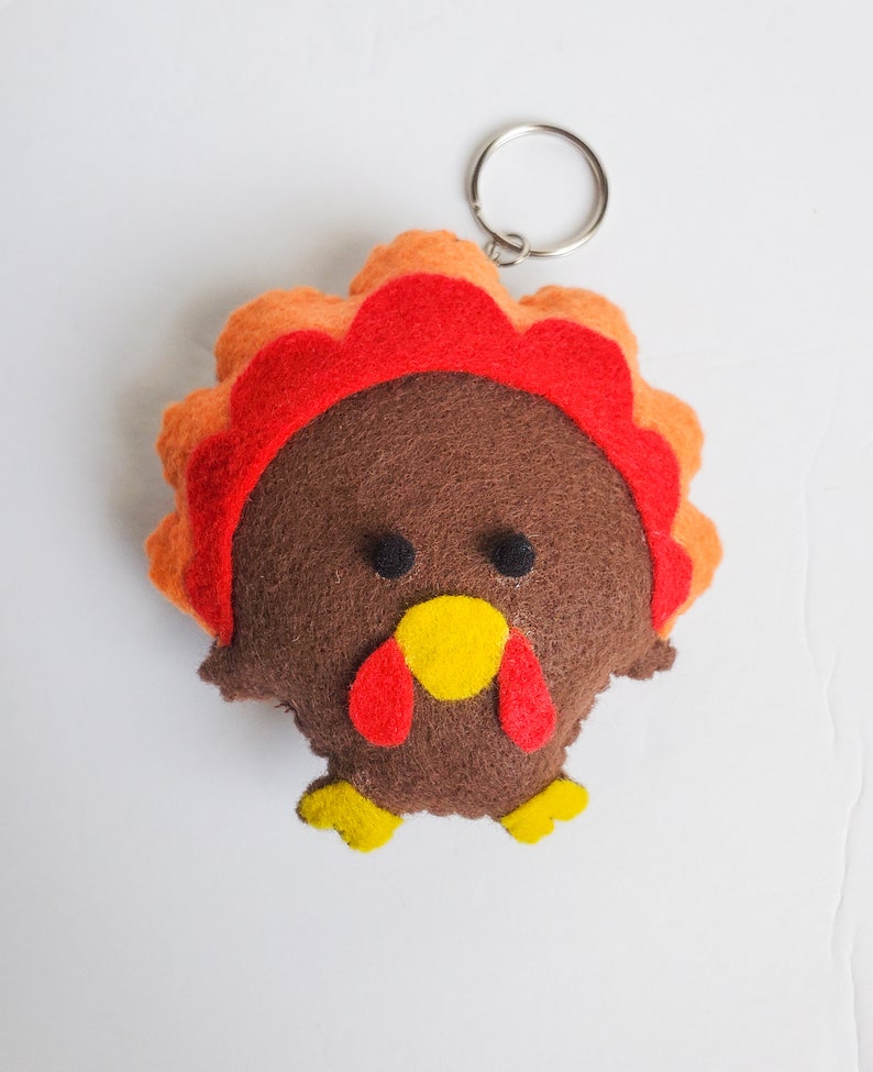 Thanksgiving Themed Keychains – Turkey Charm – Pumpkin Pie Gift ...