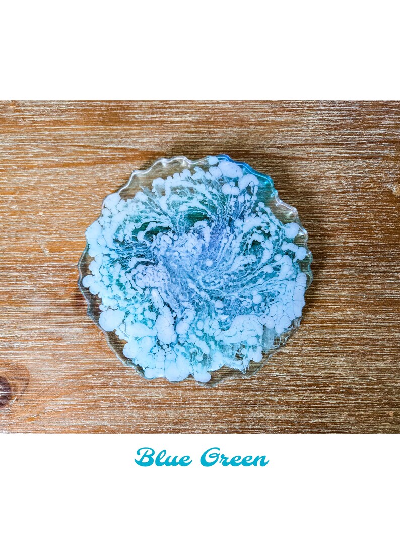 Cloud Effect Large Resin Coasters – Set of 4 – Handmade Modern Drink ...