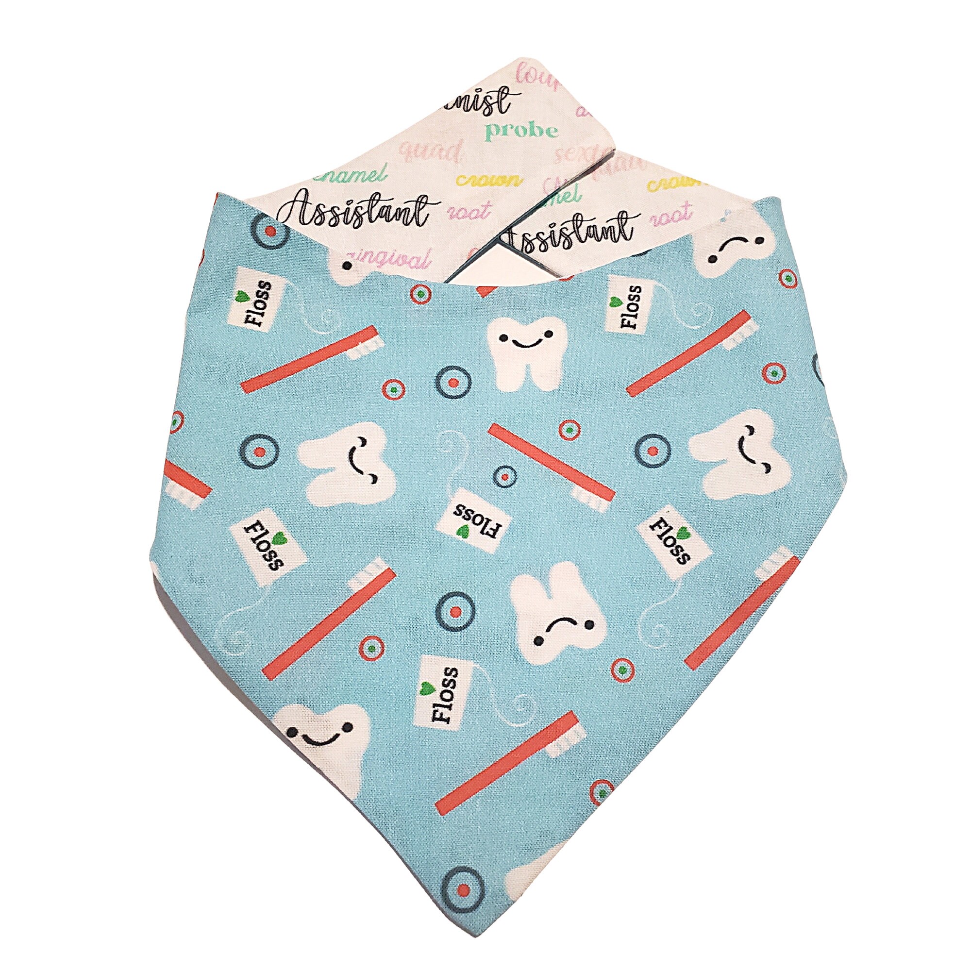 Dentist Themed Cat or Dog Bandana – Reversible Snap on or Slip on Pet ...
