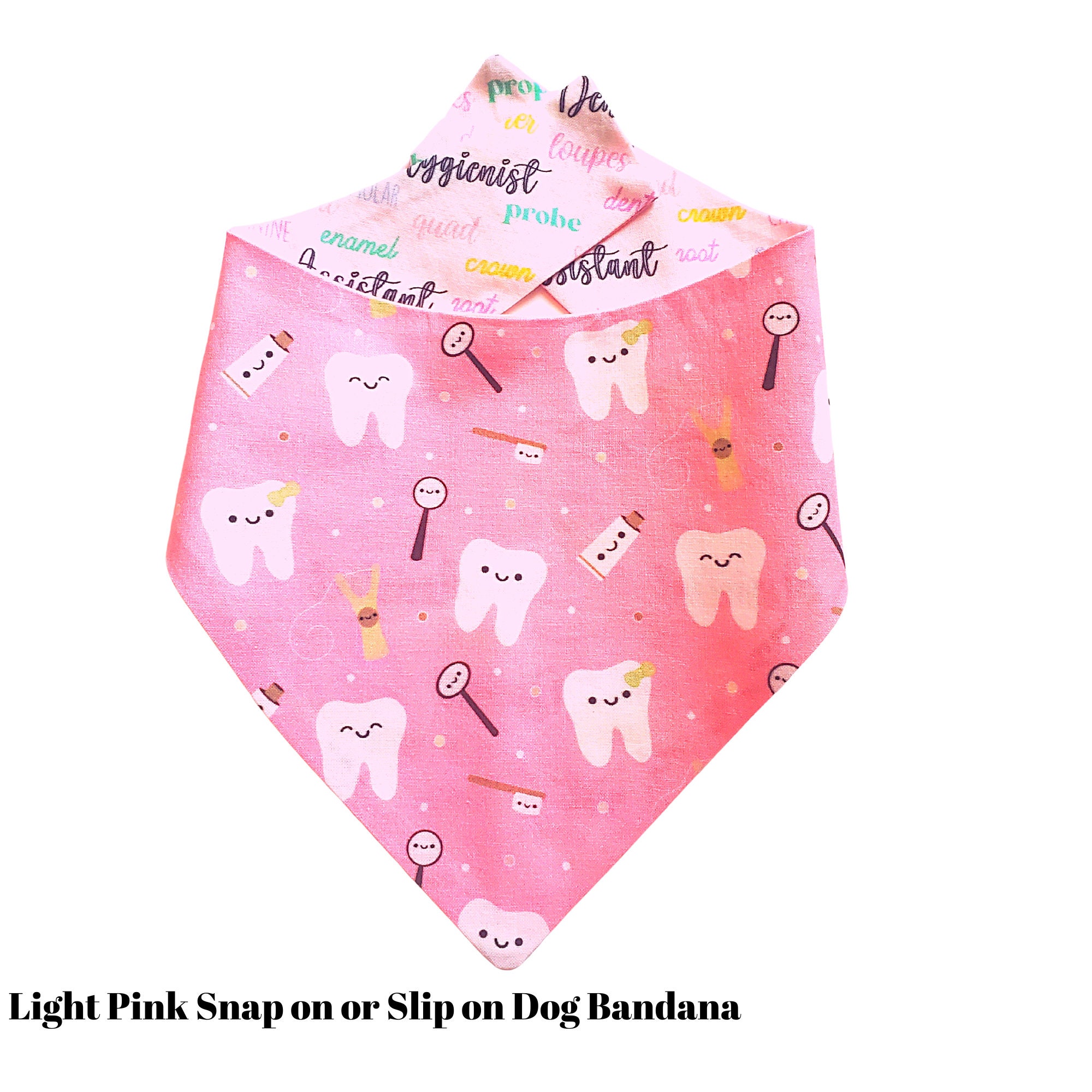 Dentist Themed Cat or Dog Bandana – Reversible Snap on or Slip on Pet ...