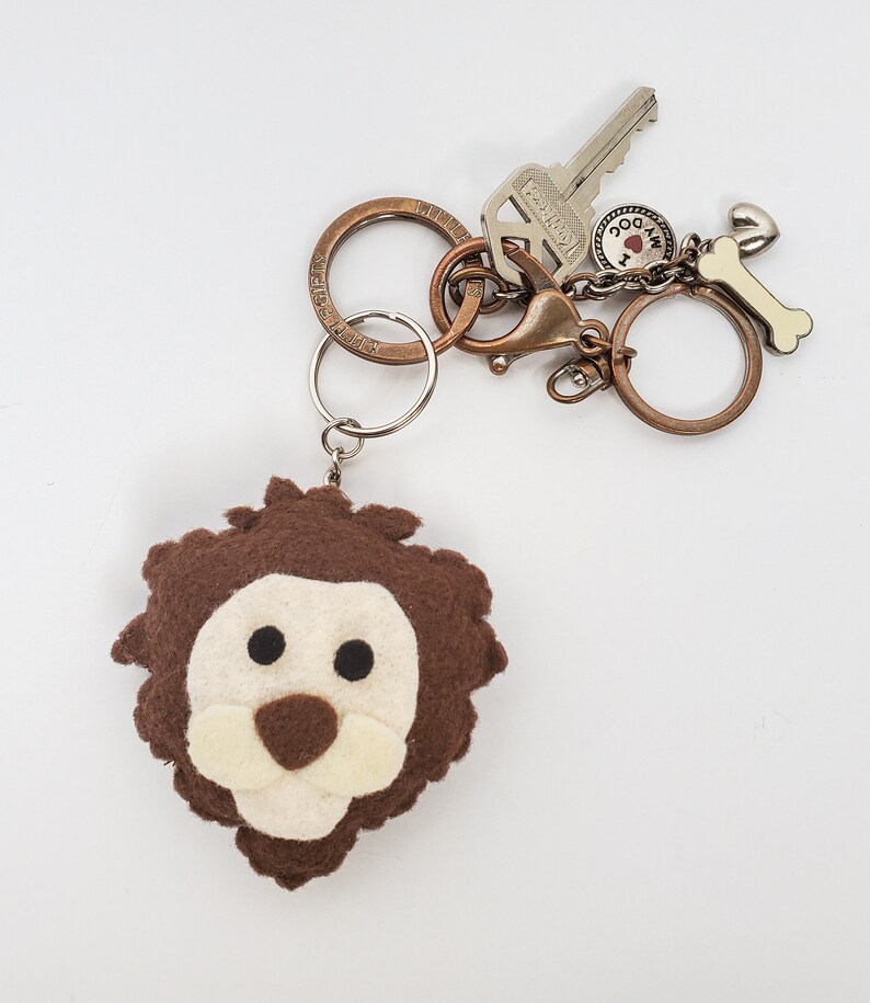 Animal Themed Felt Keychains – Pig, Cow, Penguin, Panda, Lion – Cute ...