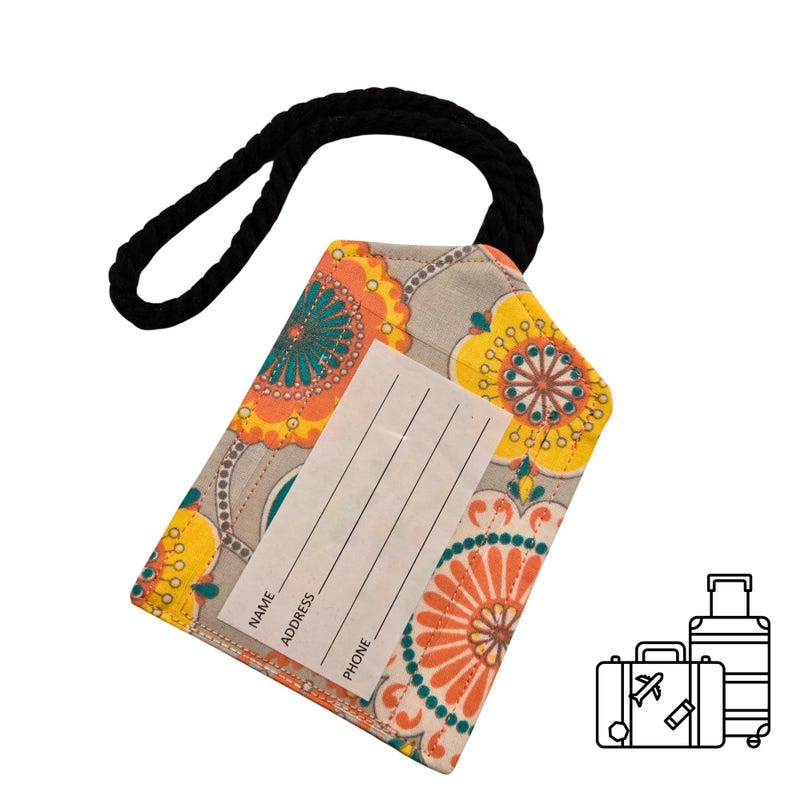 Fabric Luggage Tag - Etsy