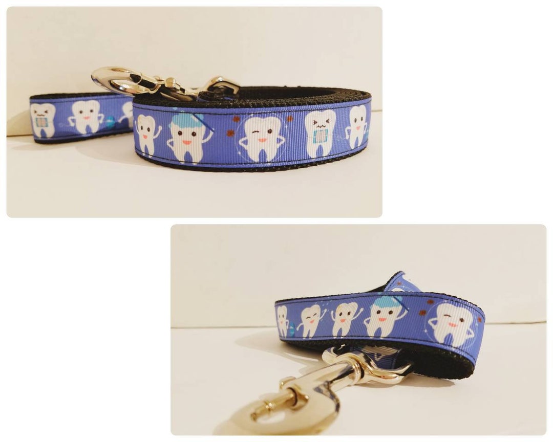 Blue 1 Dental Dog Collar Dental Dog Leash Dog Gifts Gift for Dentist ...