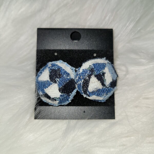 Denim Earrings - Etsy