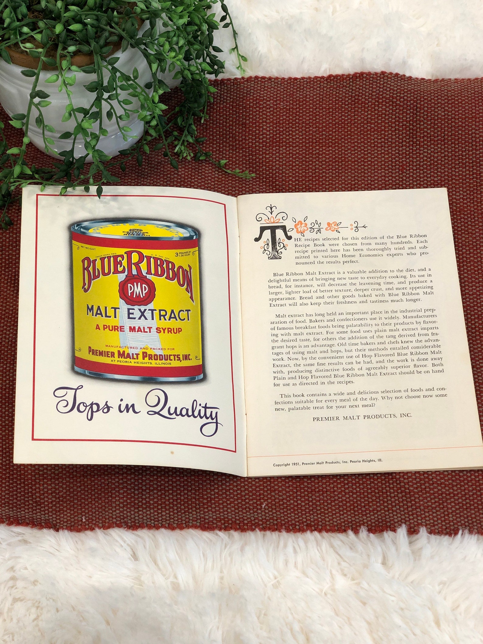 Blue Ribbon Malt Extract Cookbook - Etsy