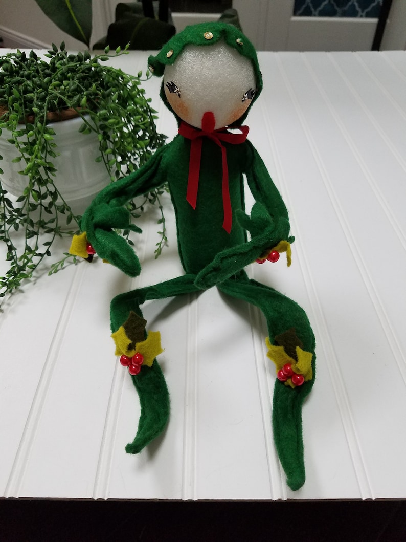 Handmade Elf Vintage Elf Felt Elf Christmas Decoration - Etsy