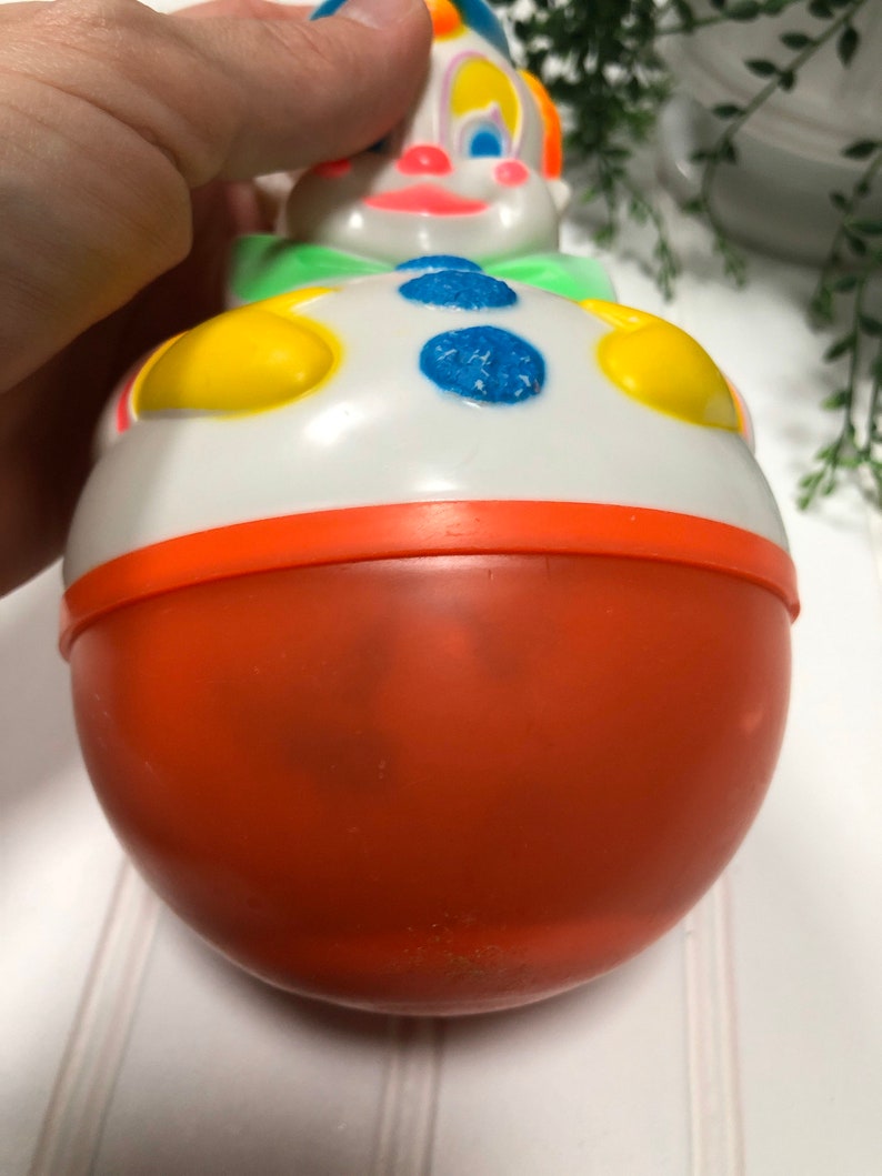Clown Toy - Vintage Toy - Clown Rolley Polley - Sanitoy Toy - Etsy
