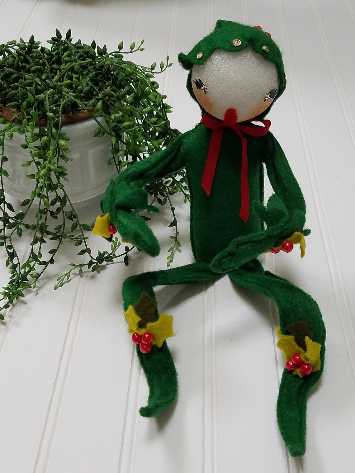 Handmade Elf Vintage Elf Felt Elf Christmas Decoration - Etsy