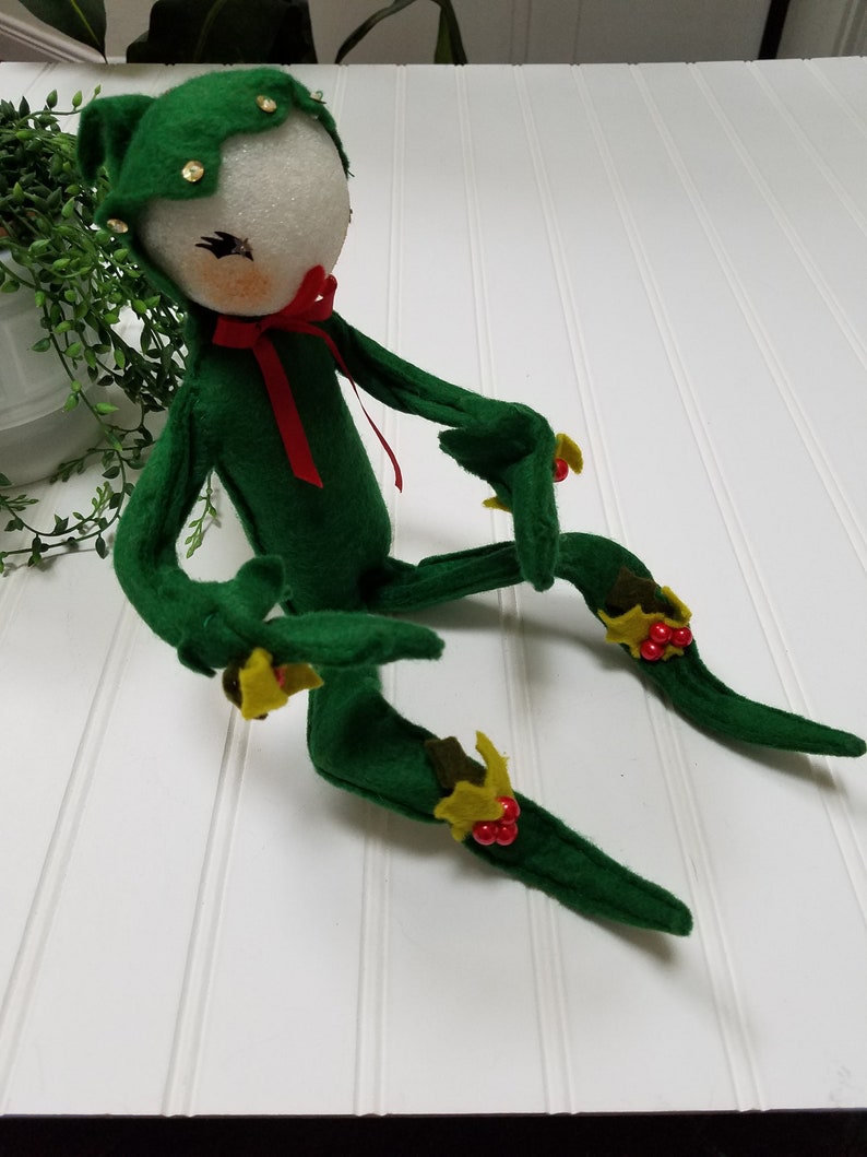 Handmade Elf Vintage Elf Felt Elf Christmas Decoration - Etsy