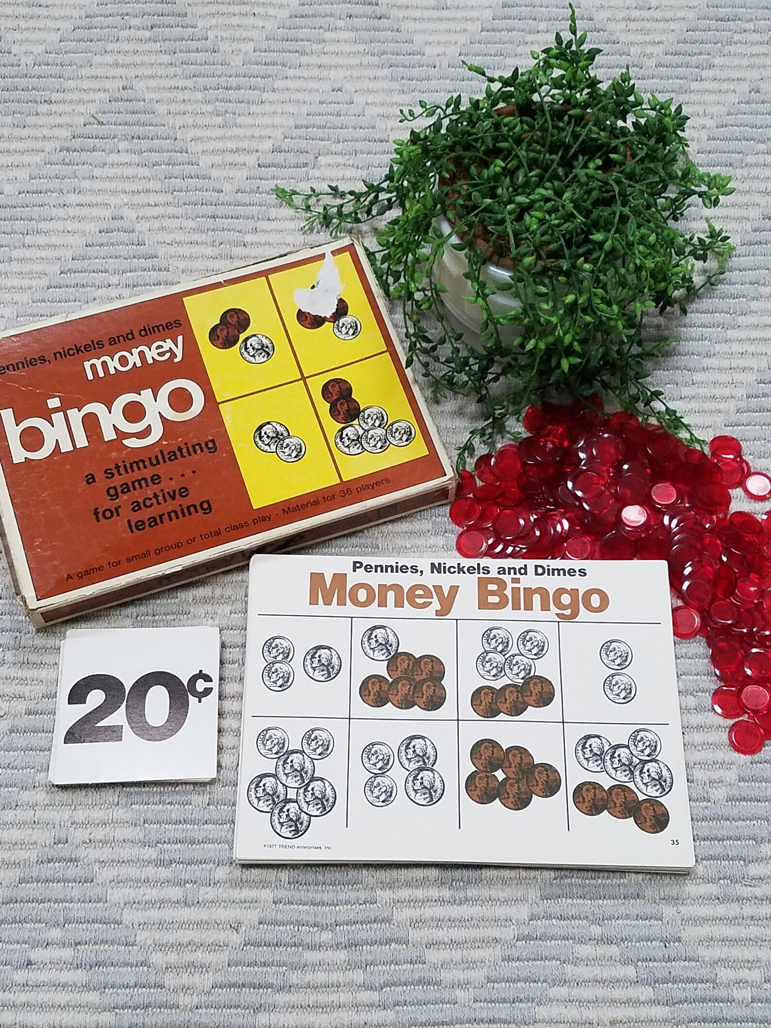 Money Bingo Game Vintage Game Bingo - Etsy