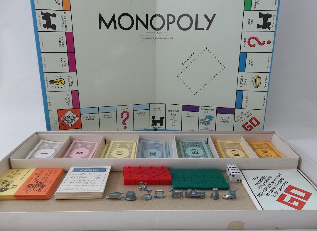 Vintage MONOPOLY BOARD GAME 1973 Vintage Parker Brothers, Family Fun ...