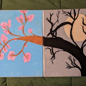 Day/night Tree - Sold as Set - Etsy
