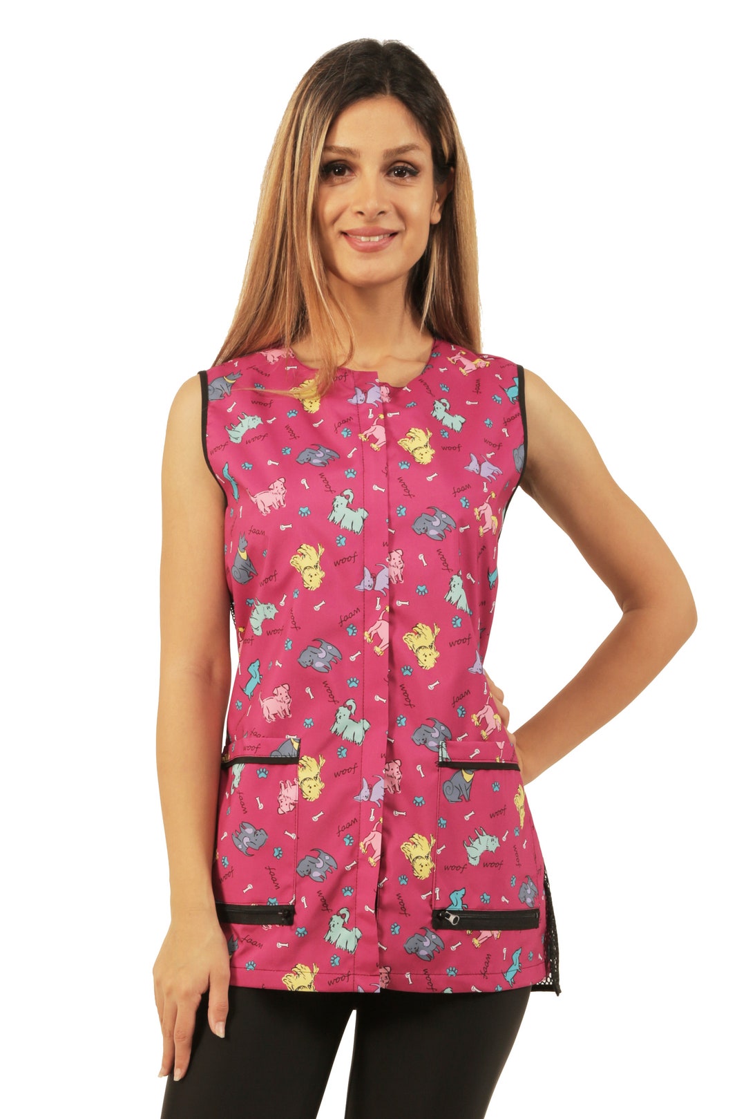 711 Ladybird Line Covered Zipper Waterproof Dog Design Grooming Vest ...