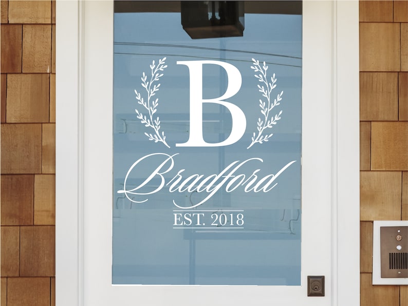 Front Door Decal Personalized Family Glass Door Decals - Etsy