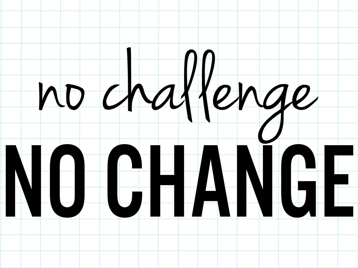 Home Gym Decor No Challenge No Change | Etsy