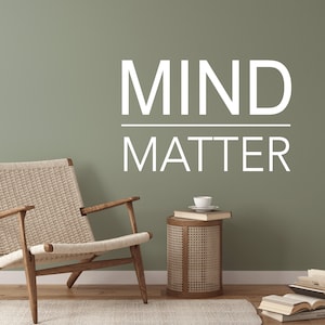 Gym Wall Decal "mind Over Matter" Gym Sign or Office Motivational ...