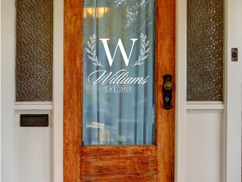 Front Door Decal Personalized Family Glass Door Decals - Etsy