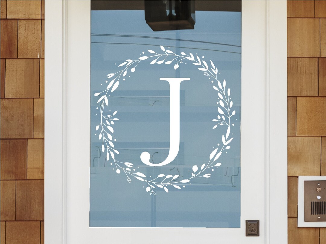 Front Door Decal Personalized Family Laurel Name Decal Custom Glass ...