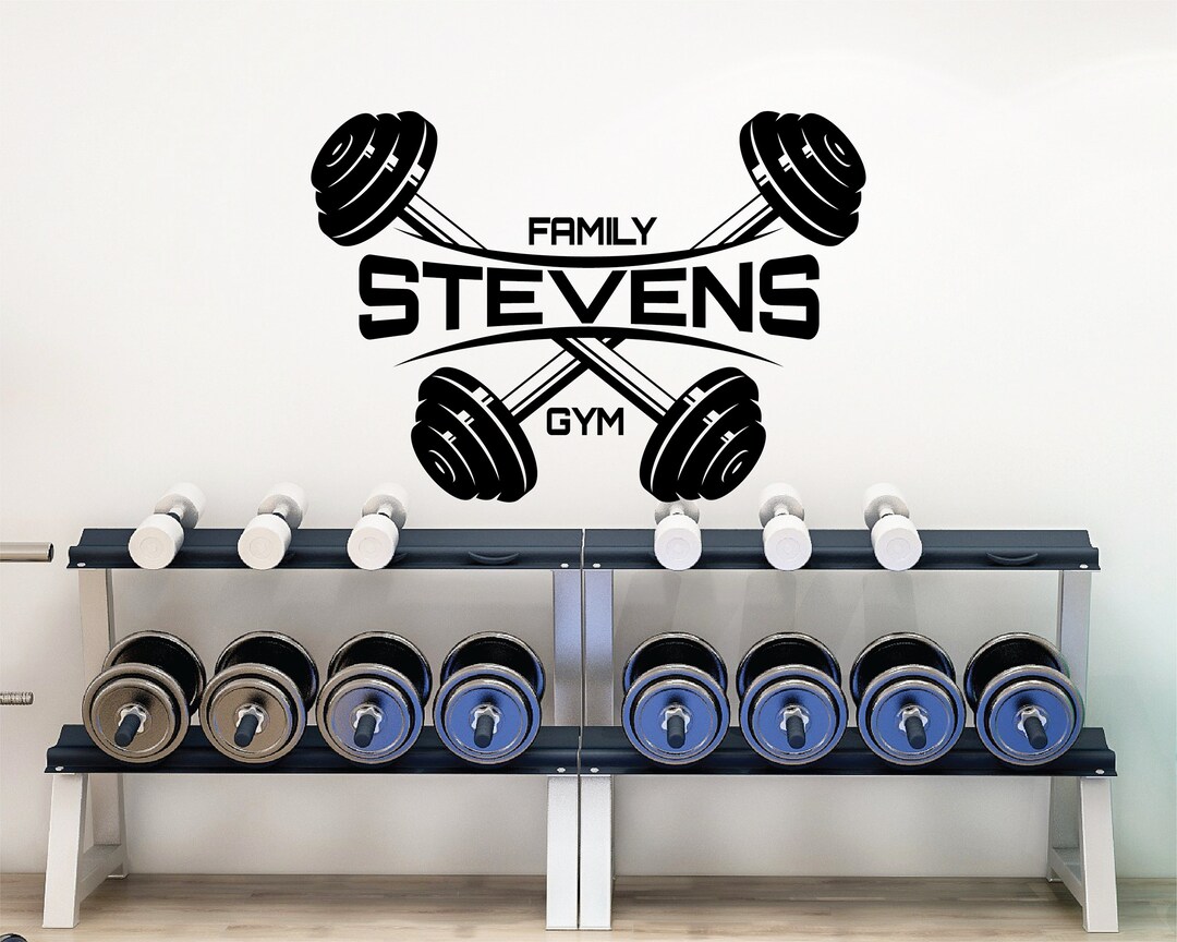 Custom Gym Decal | Personalized Name Decal | Gym Wall Decal | Home Gym ...