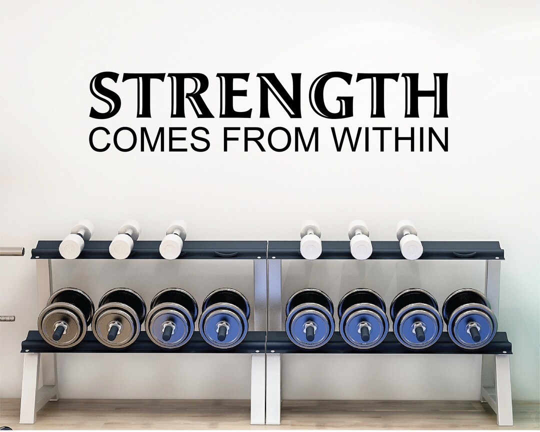 Strength Within Gym Wall Decal: Motivational Fitness Home Gym Decor - Etsy