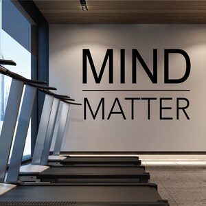 Gym Wall Decal "mind Over Matter" Gym Sign or Office Motivational ...