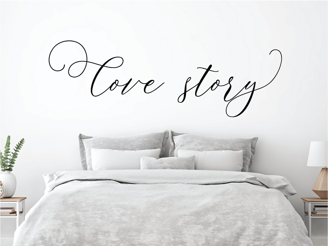 Love Story Wall Decal, Bedroom Decor, Marriage Gift - Etsy