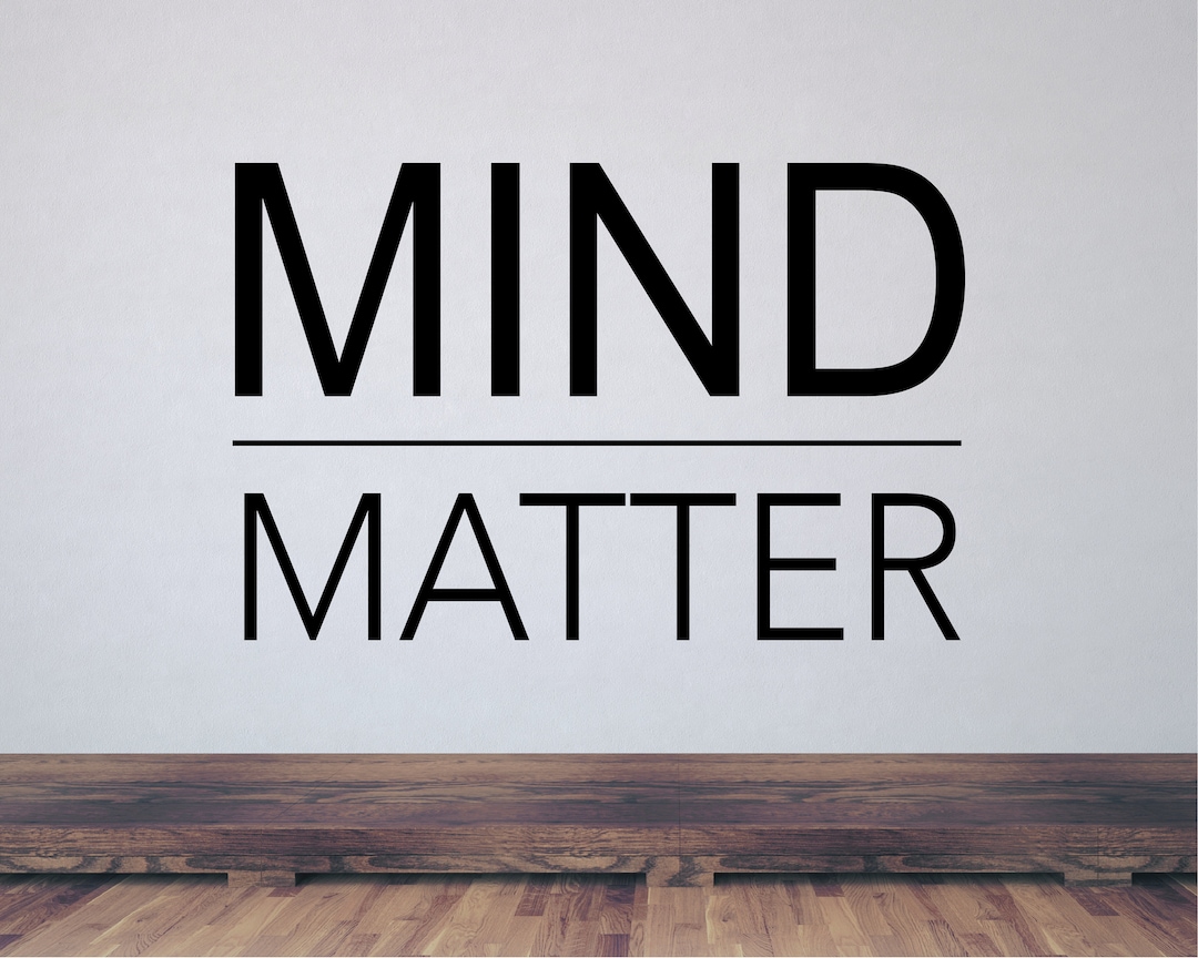 Gym Wall Decal "mind Over Matter" Gym Sign or Office Motivational ...