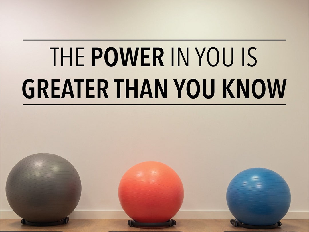 Workout Room Decor "the Power in You" Gym Wall Decals, Home Gym Sign - Etsy