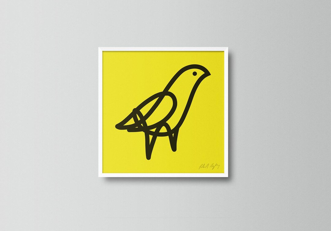 Continuous Line Bird Print — Modern Line Art Bird Screenprint | Minimal ...