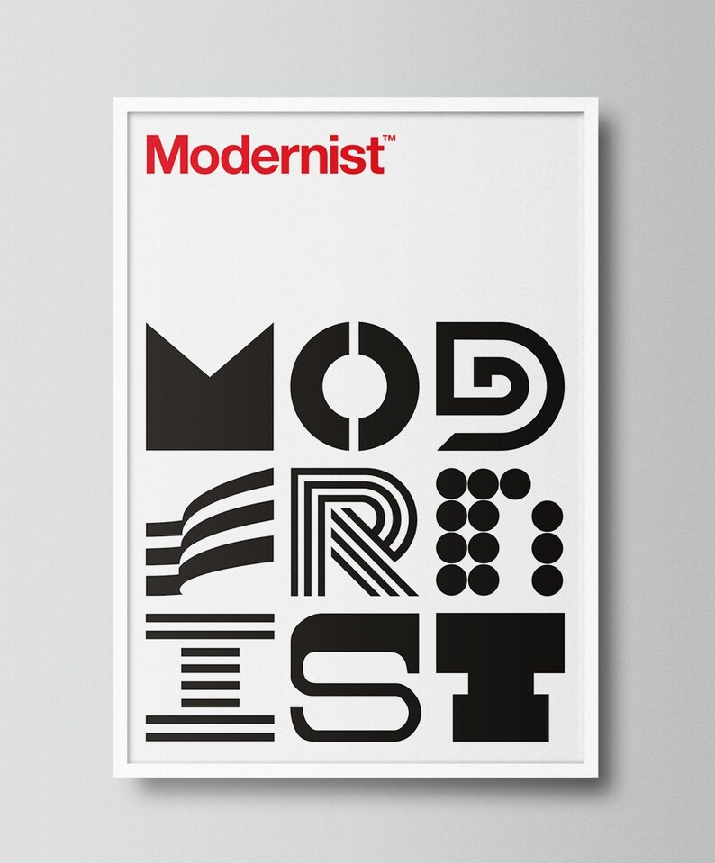 MODERNIST Print by Patrick Murphy, Modern, Wall Art, Home, Graphic ...