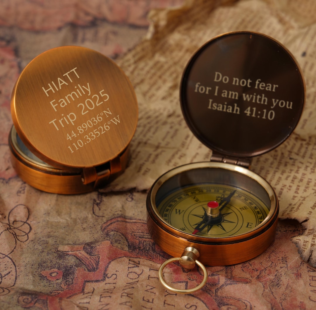 Customized Compass, Bible Verse Compass, Hiking Lover Gift, Compass ...