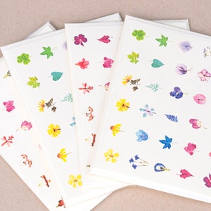 Floral Color Chart Greeting Card With Envelope - Etsy