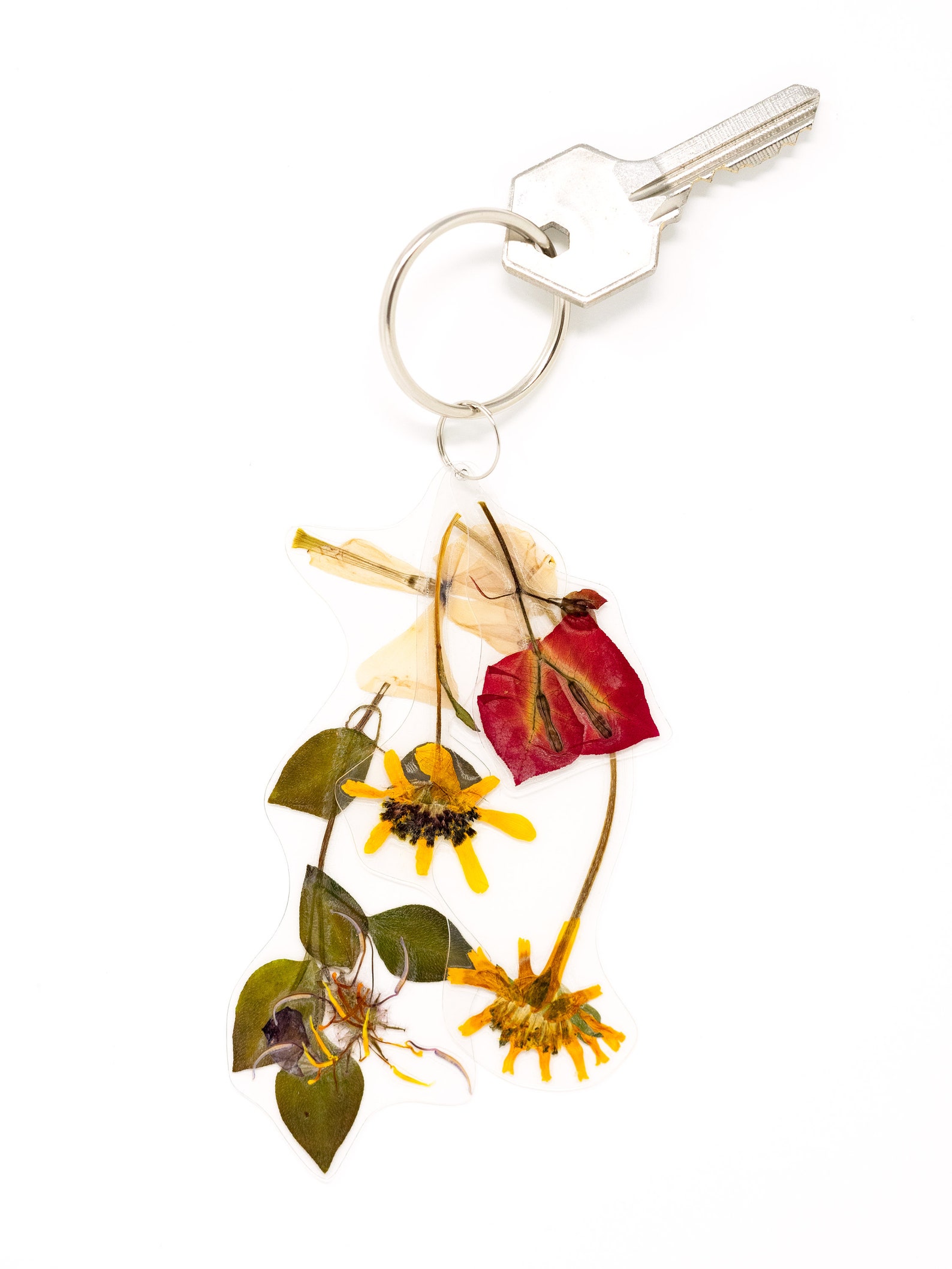 Pressed Flowers Keyring | Etsy