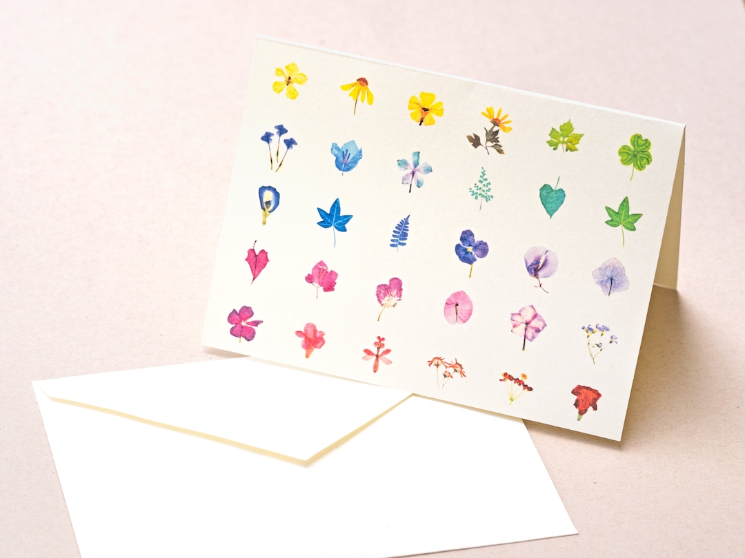 Floral Color Chart Greeting Card With Envelope - Etsy