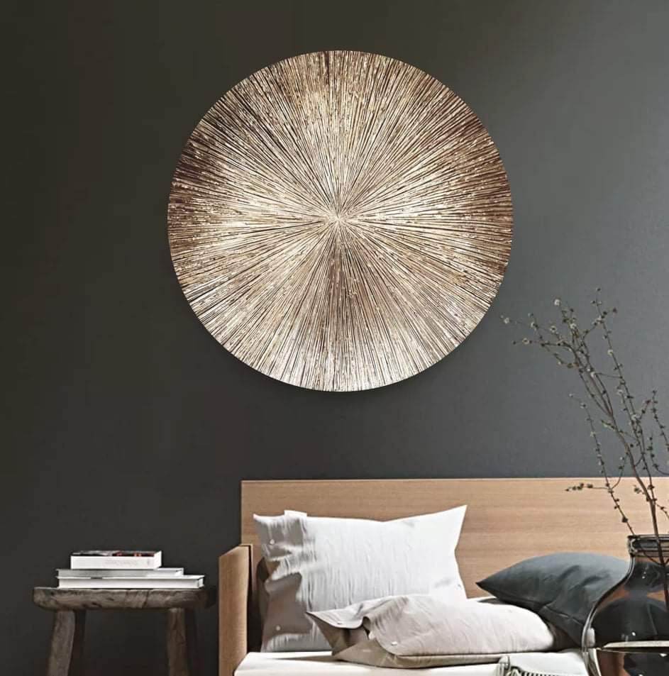 Gold Art Gold Circle Gold Textured Painting Gold Painting Gold Abstract ...