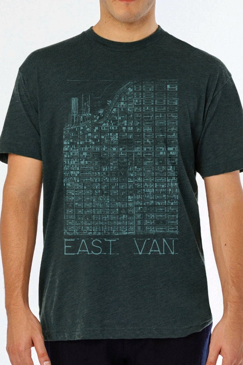Vintage East Van Unisex Hand Printed T-shirt - Etsy Canada