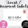 CLEAR Guest Address Labels - Guest List Labels for Wedding Invitations ...