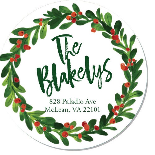 Custom Christmas Address Labels 2 Inch Stickers Holiday | Etsy