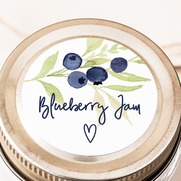 Blueberry Jam Label - Etsy
