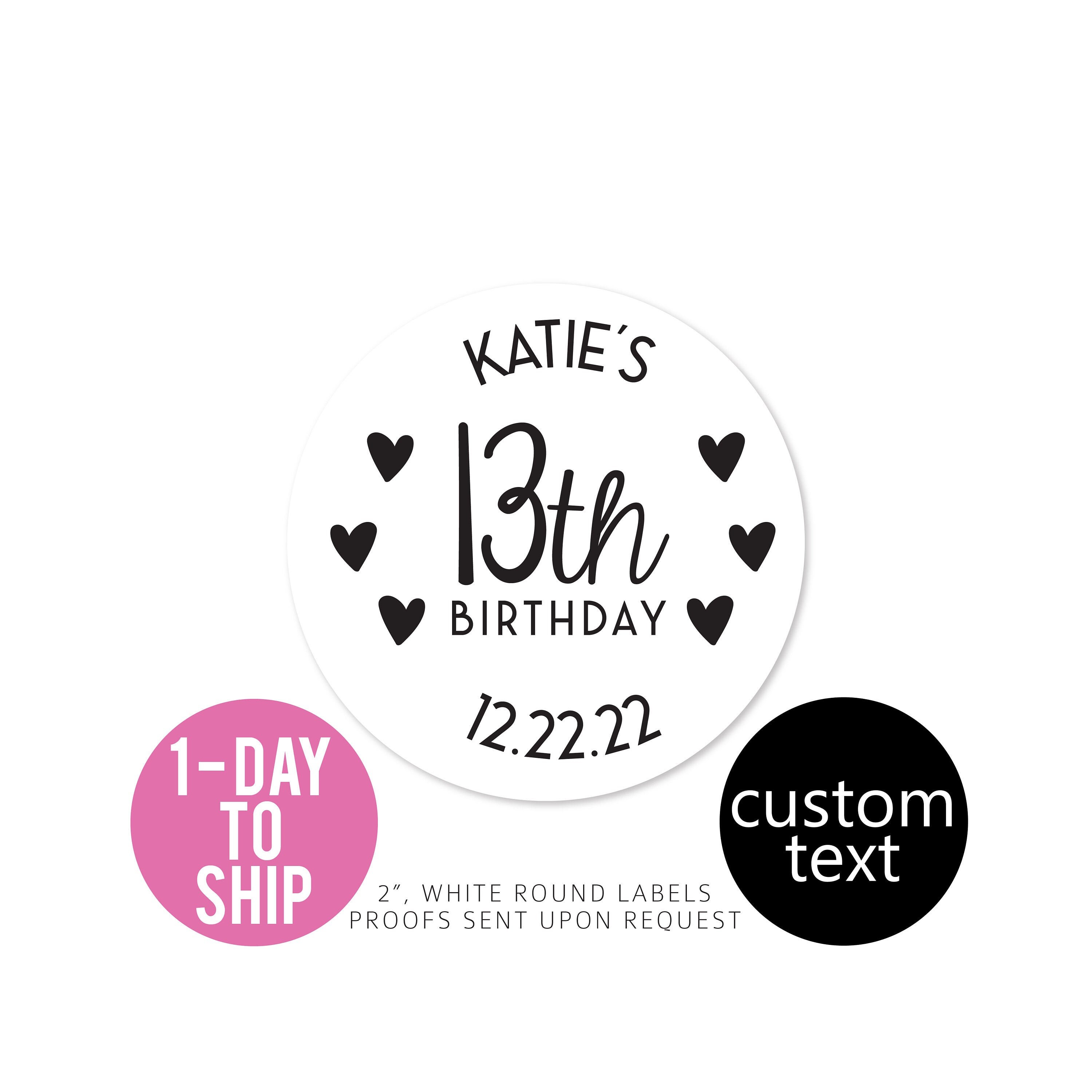 2 Inch Birthday Age Stickers Round Clear Stickers Event - Etsy